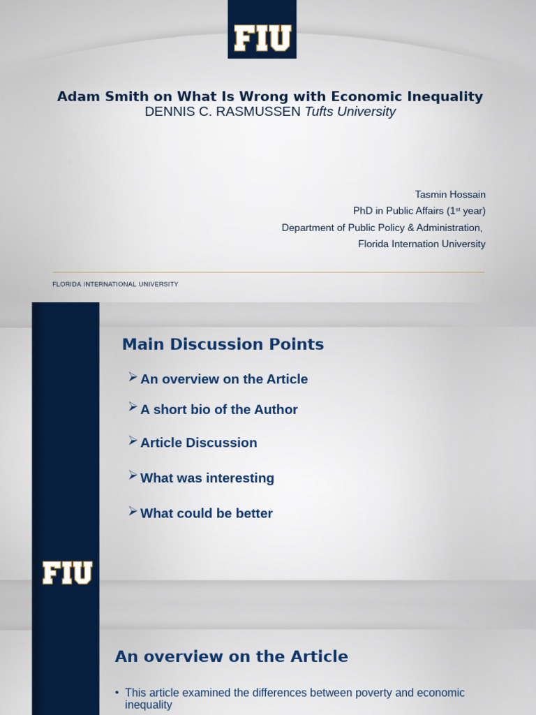 Rasmussen Thought On Inequality | PDF | Poverty & Homelessness | Economic Inequality