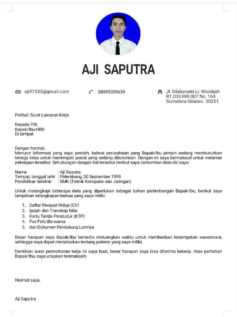 Aji Saputra Driver | PDF