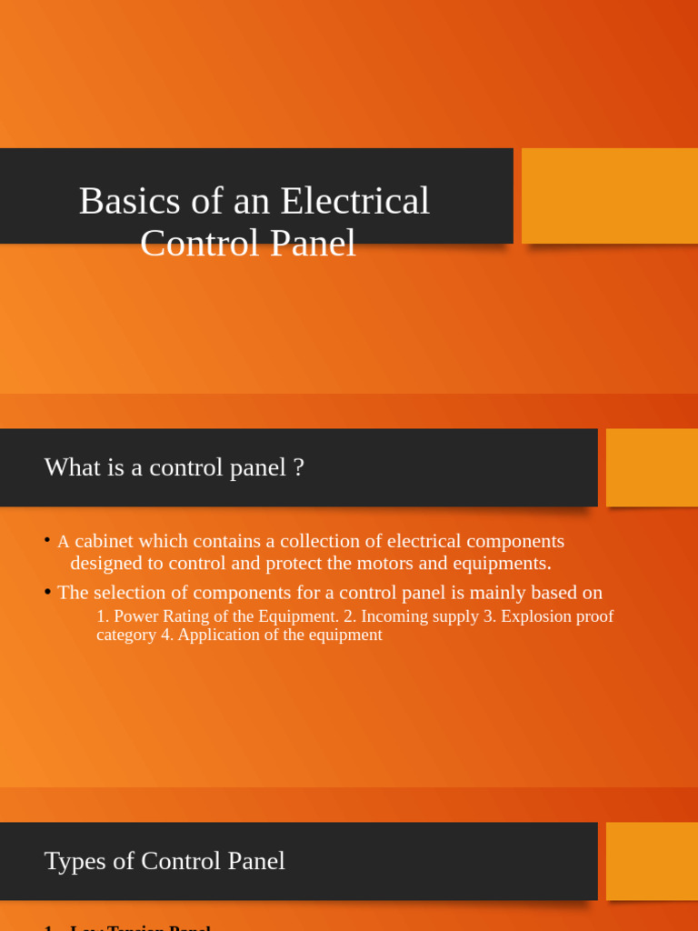 Basics of An Electrical Control Panel | PDF | Science & Mathematics ...