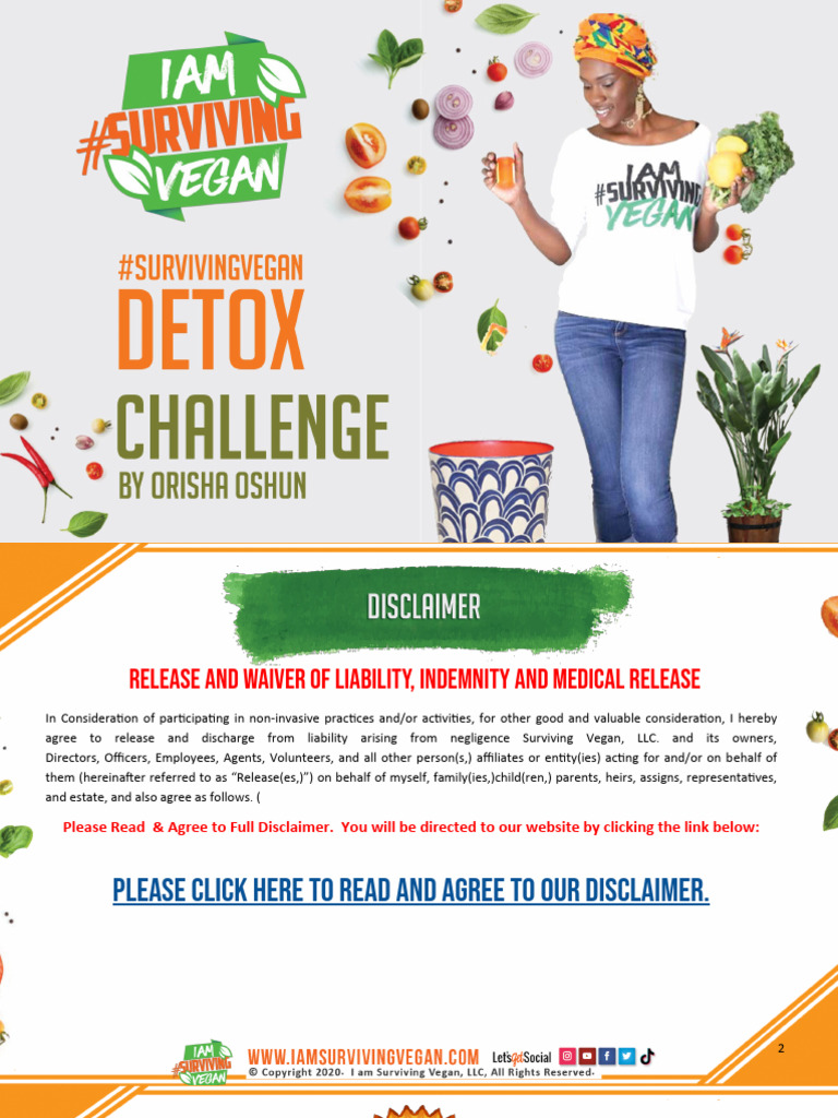 Vegan Detox Release & Guidelines | PDF | Juice | Diet & Nutrition
