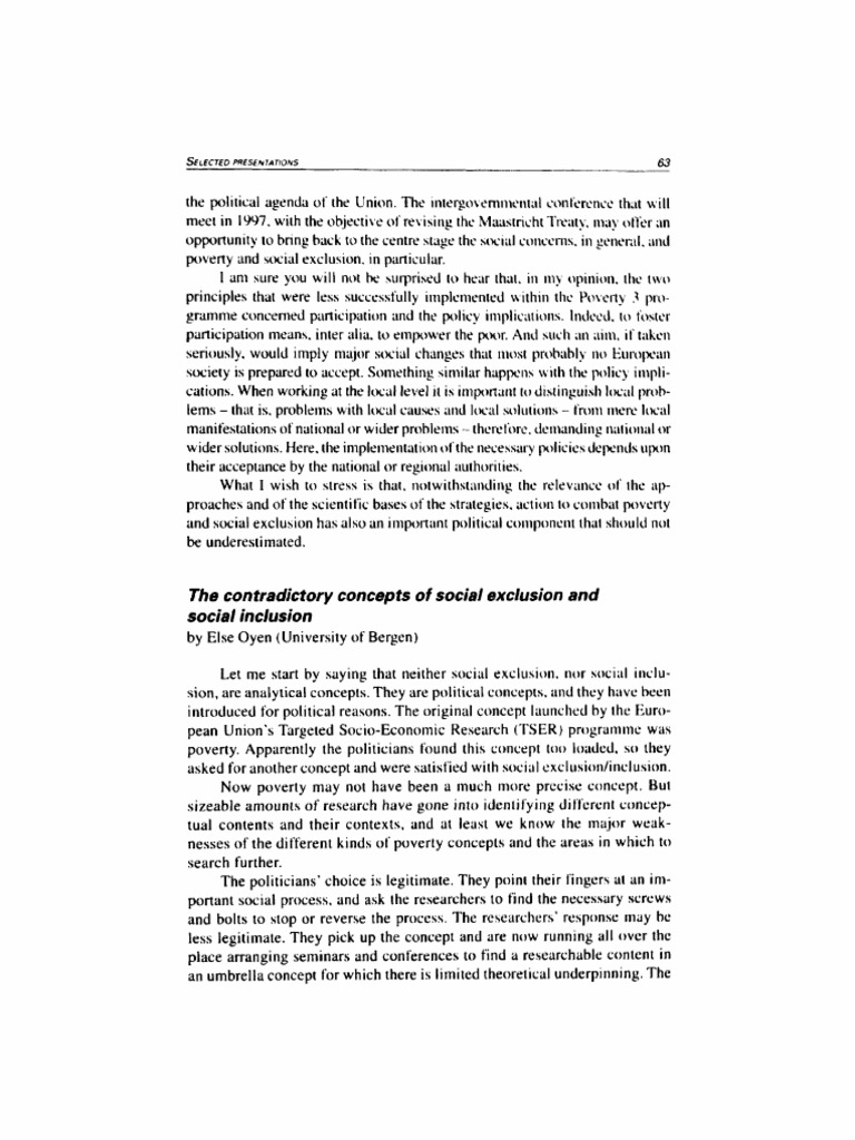 The Contradictory | PDF | Social Exclusion | Poverty