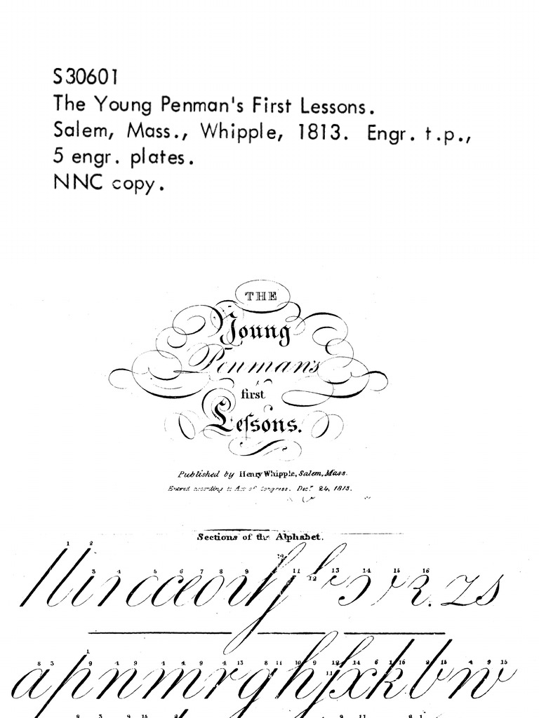 The Young Penmans First Lessons Early American Imprints Series 2 No ...