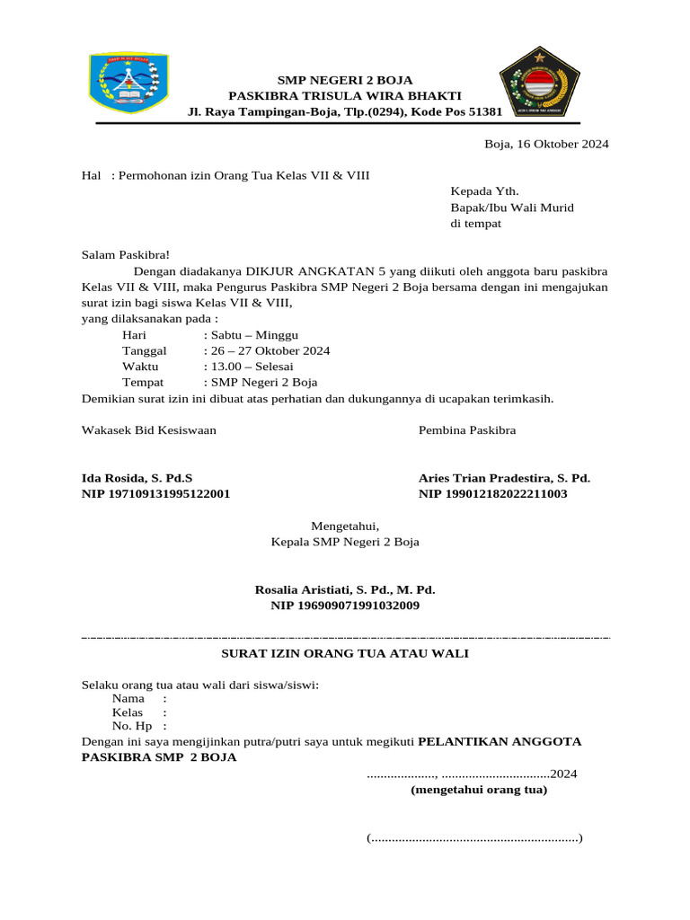 Surat Izin Dikjur | PDF