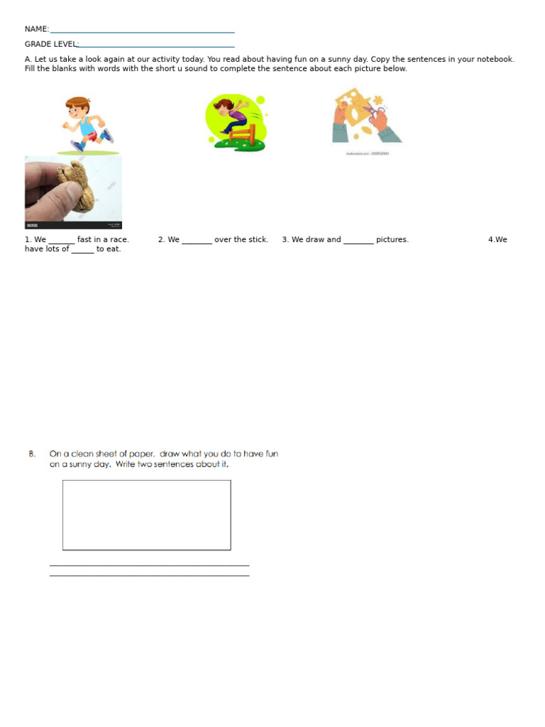 Activity Sheet Q1 Week 4 Day 3 | PDF