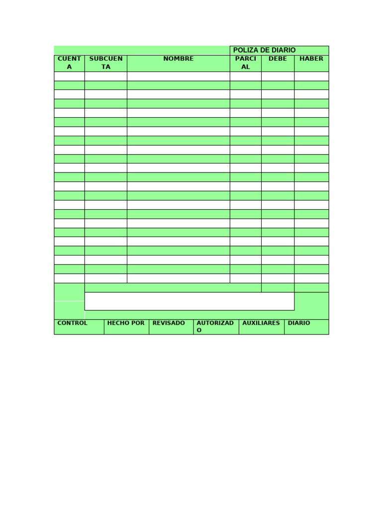 Formatos Polizas | PDF