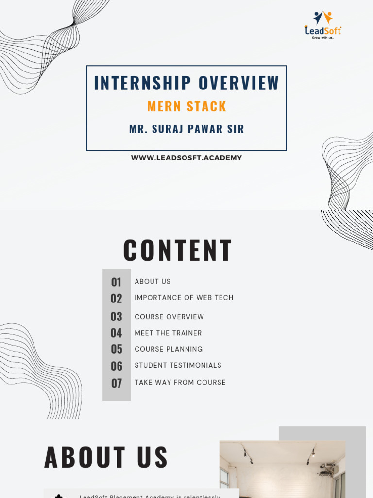 Mern Stack Internship Overview | PDF | Web Development | Software Development