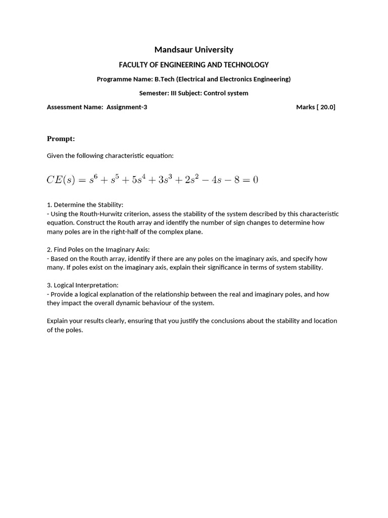 Assign 3 Control | PDF | Computers | Technology & Engineering