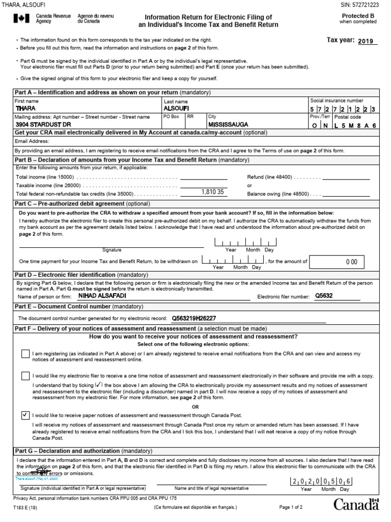 Form t183 - Thara | PDF | Debit Card | Government Finances