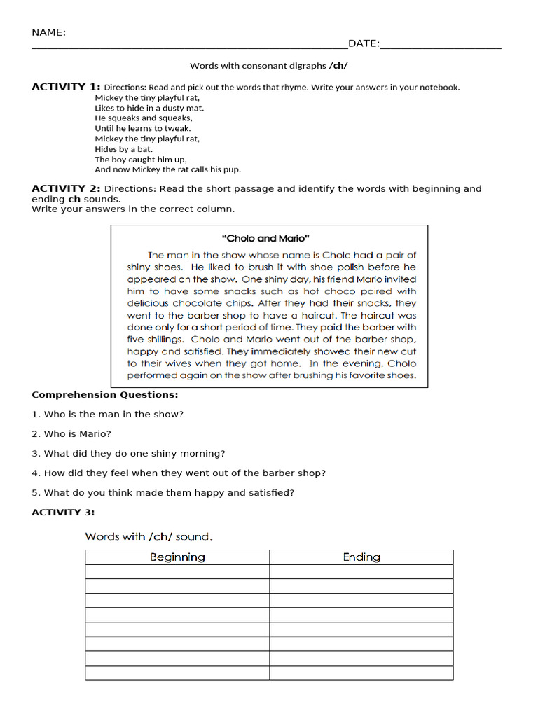 Q2 Week 5 Day 1 English 3 Worksheet | PDF | Language Arts & Discipline