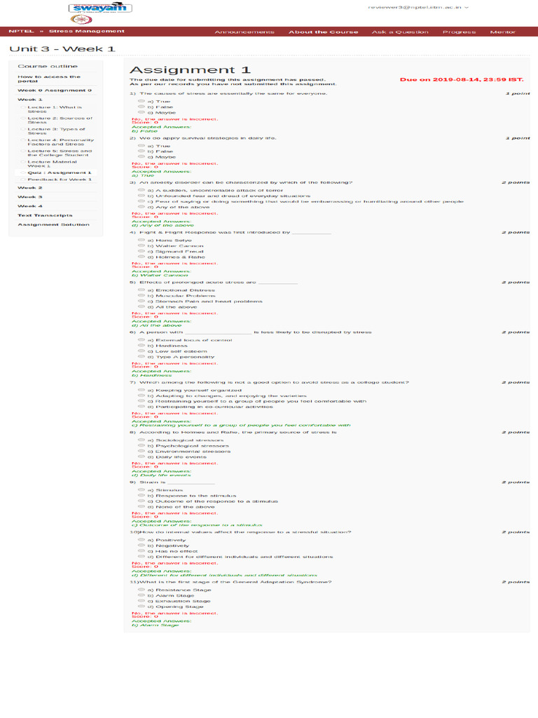 Noc19 Ge26 Assignment Week 1 | PDF