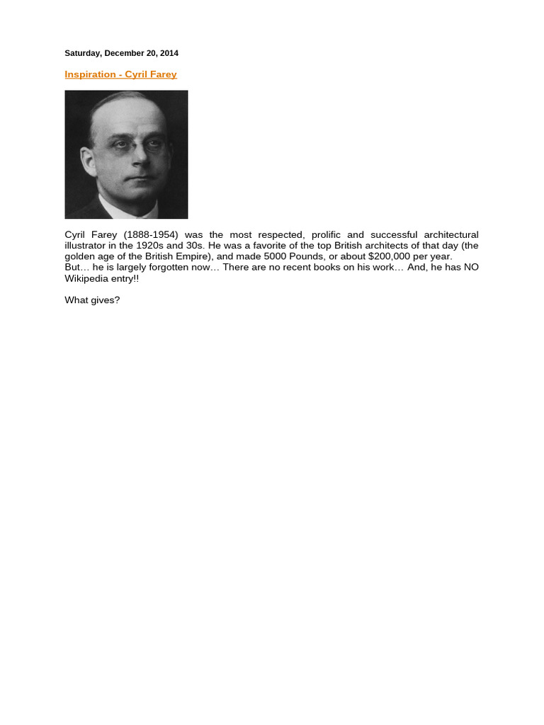 Cyril Farey Architectural Illustration | PDF | Rendering (Computer ...