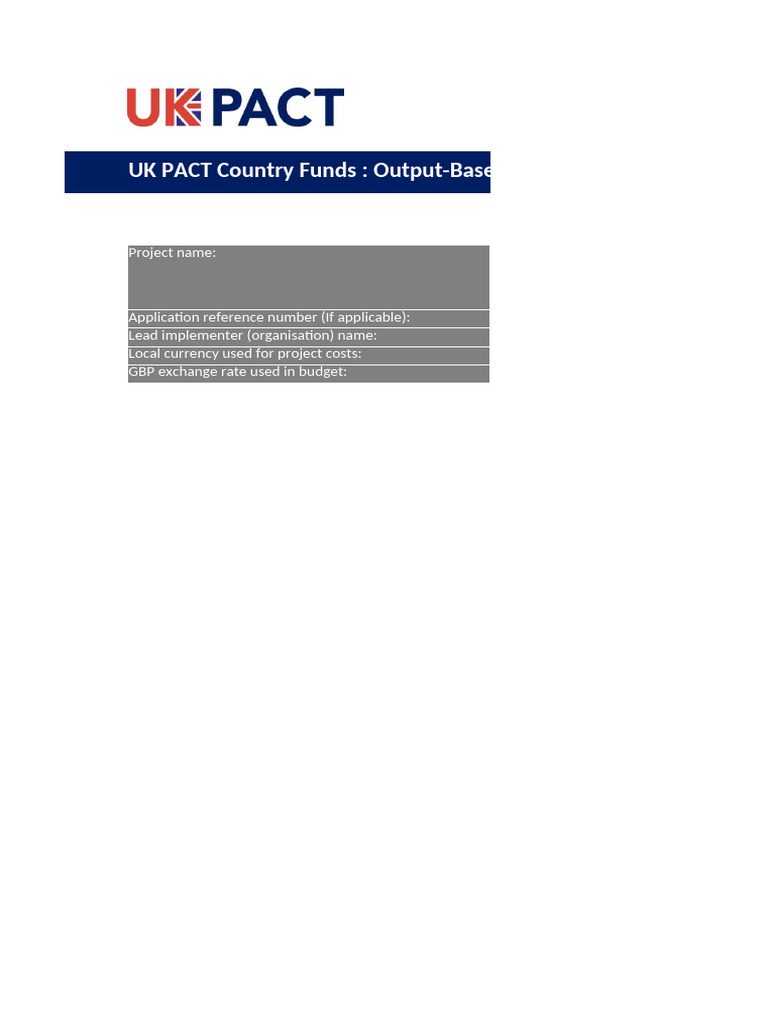 UK PACT Budget Guidelines 2023 | PDF | Receipt | Per Diem