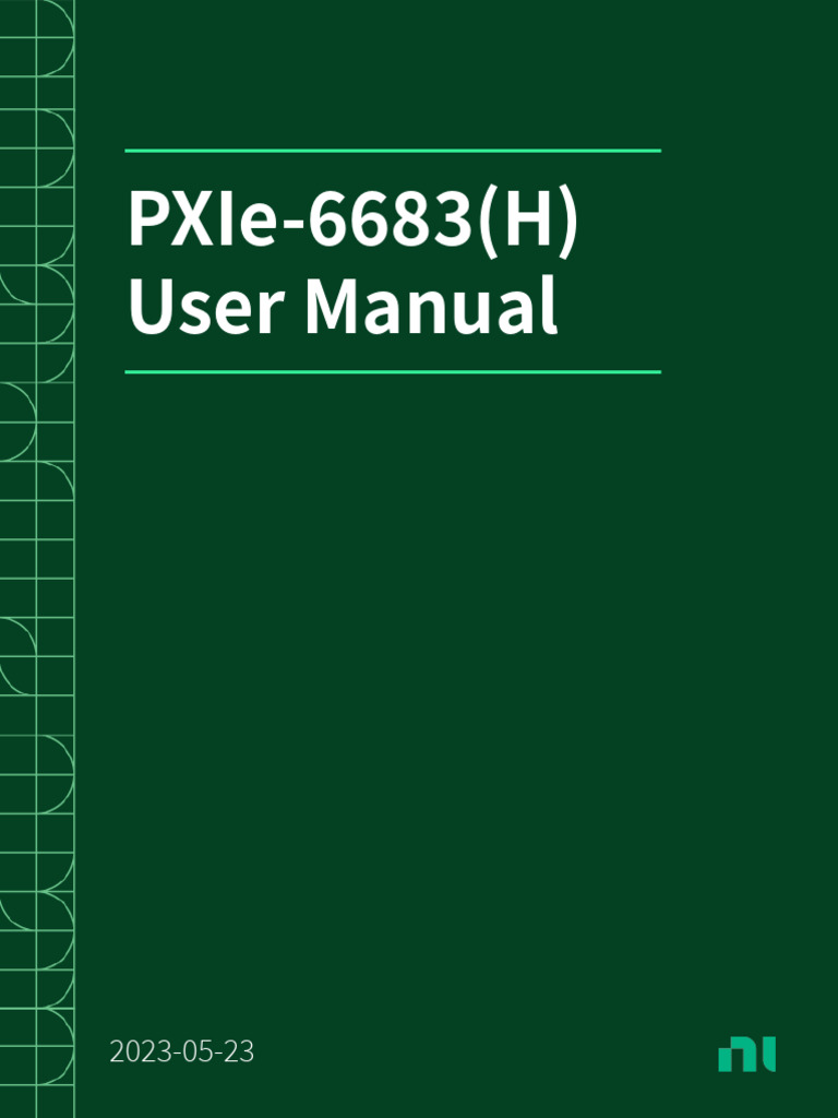 Pxie-6683 (H) User Manual 5-23-2023 | PDF | Business | Computers