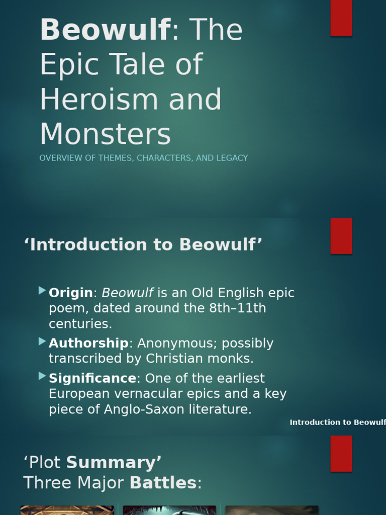 Beowulf: Themes and Legacy Explored | PDF | Beowulf | Scandinavian Folklore