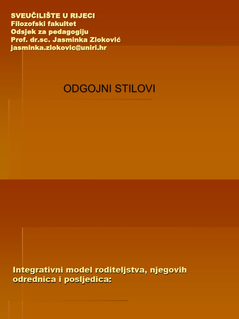 Odgojni Stilovi | PDF