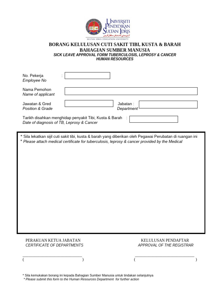 b06 Cuti Sakit Tibi Kusta Barah Terbaru | PDF