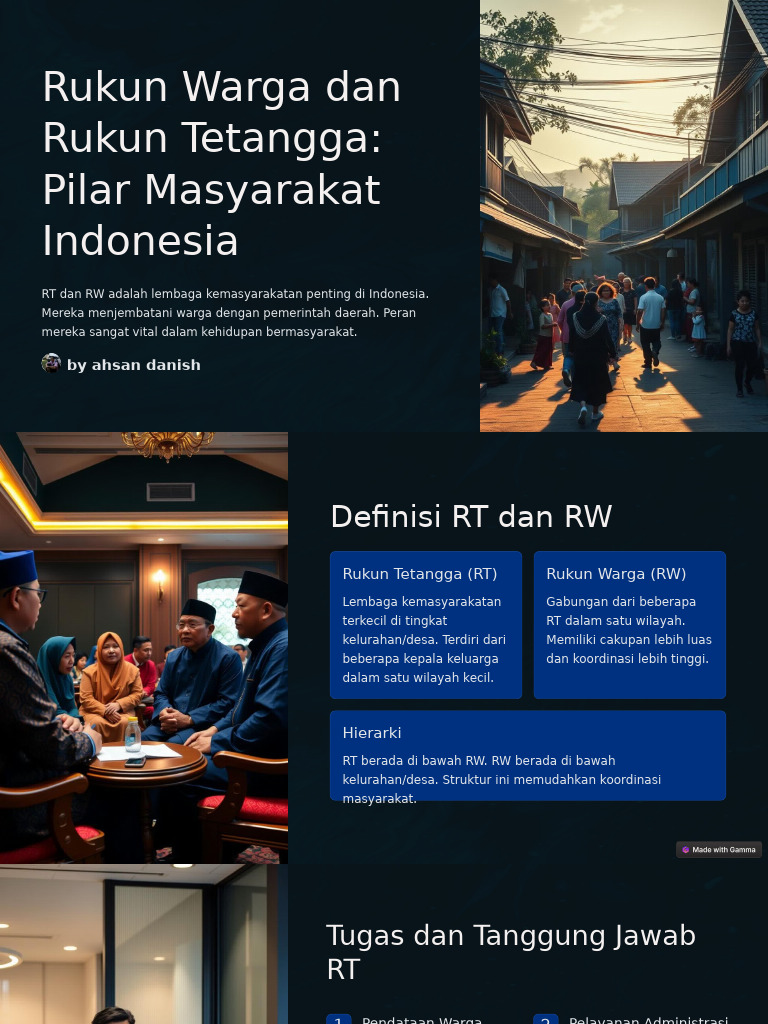 Rukun Warga Dan Rukun Tetangga Pilar Masyarakat Indonesia | PDF | Ilmu ...