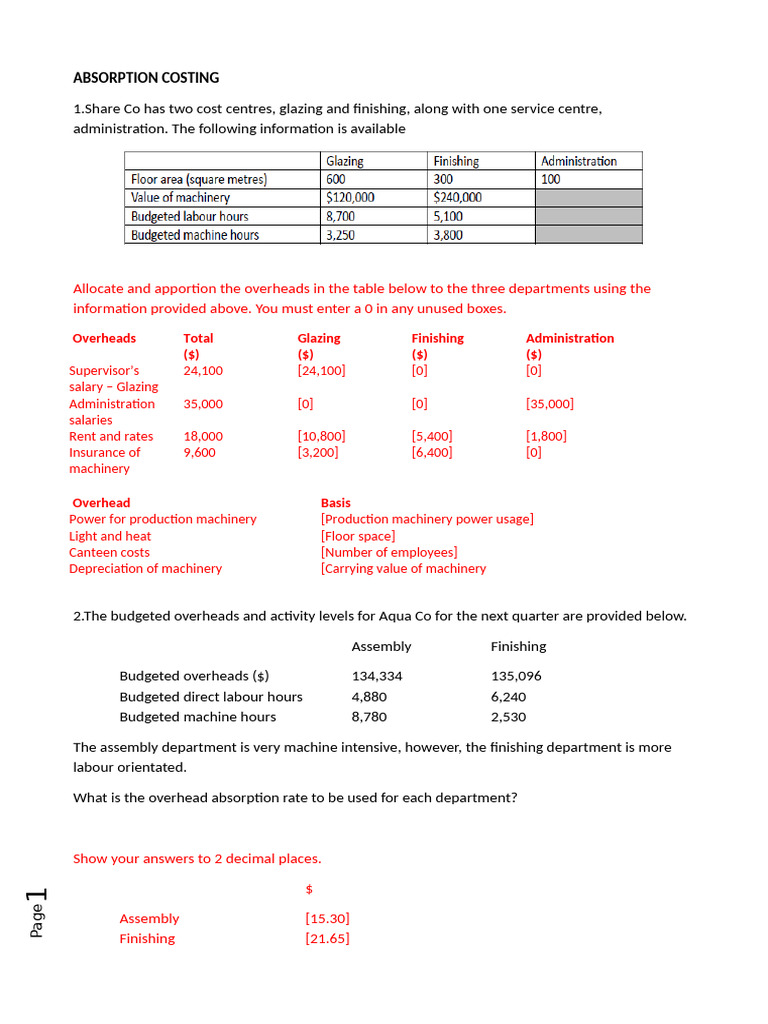 COSTING ----AS LEVEL | PDF | Depreciation | Inventory