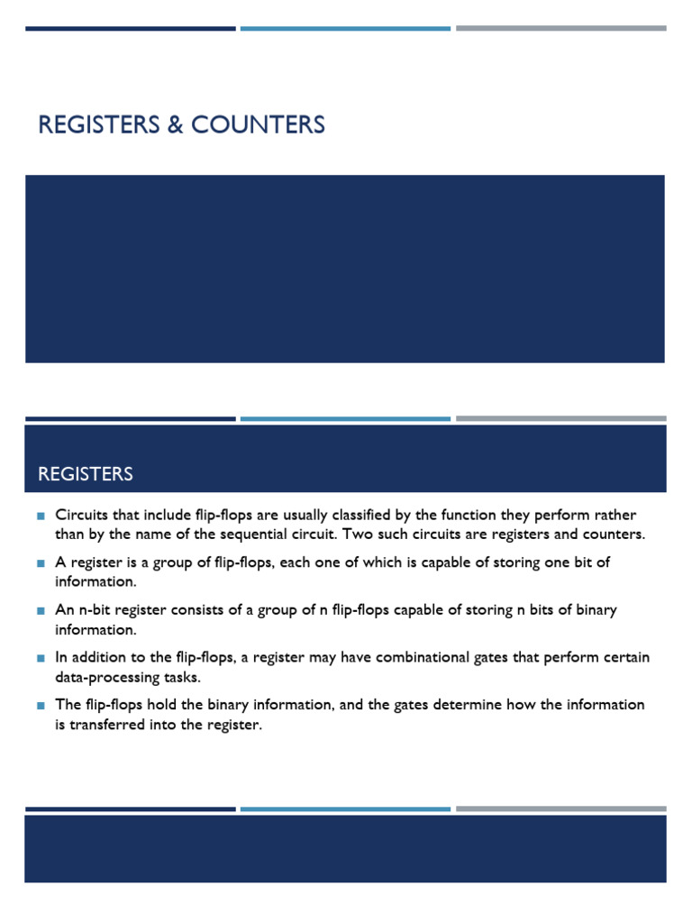 DSDregisters&counters | PDF | Computer Engineering | Digital Electronics