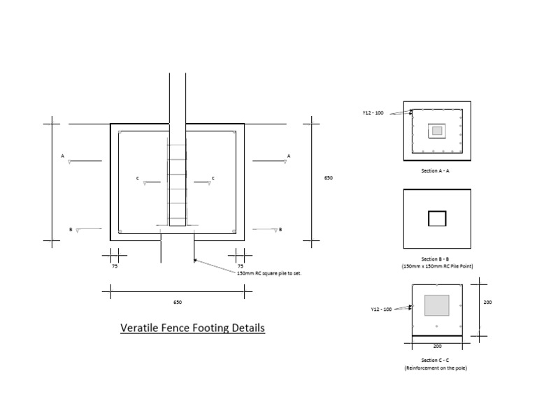 Footing Drawing | PDF
