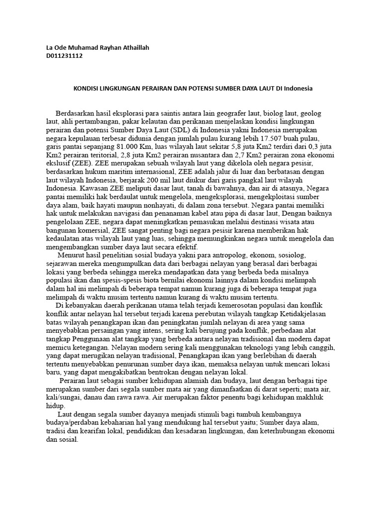 D011231112 - La Ode Muhamad Rayhan A - Review Materi I | PDF | Sains & Matematika