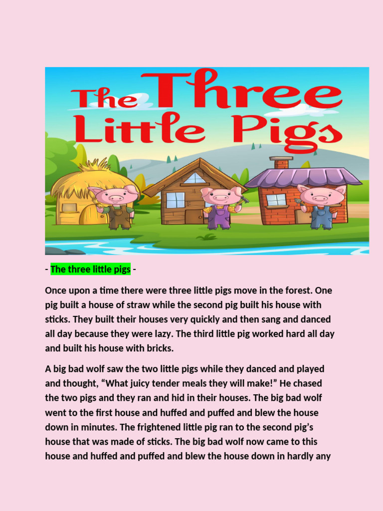 Share The Three Little Pigs | PDF