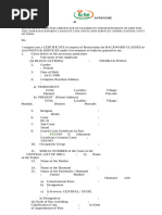 OBC Certificate Application Form | PDF