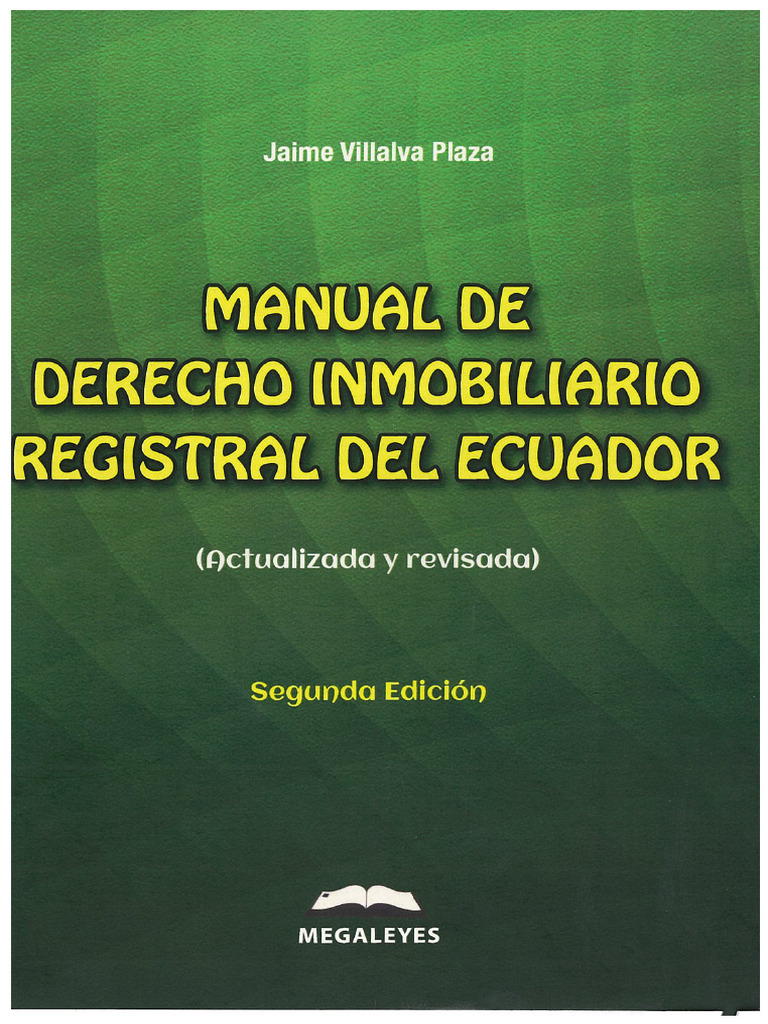 Manual de Derecho Inmobiliario | PDF