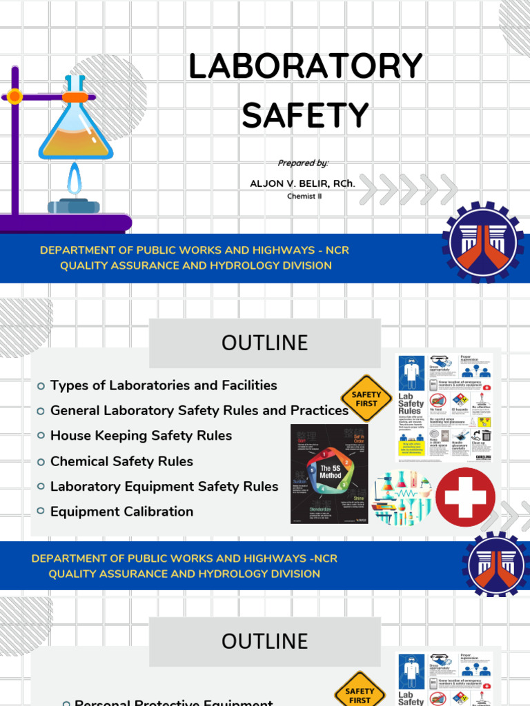 Laboratory Safety DPWH-NCR Avbelir | PDF | Personal Protective ...