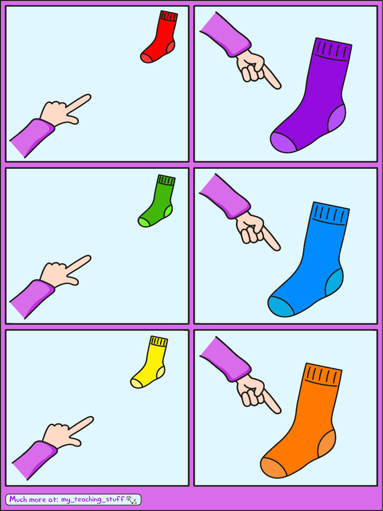 This That These Those COLOURS CARDS by My Teaching Stuff | PDF | Wellness