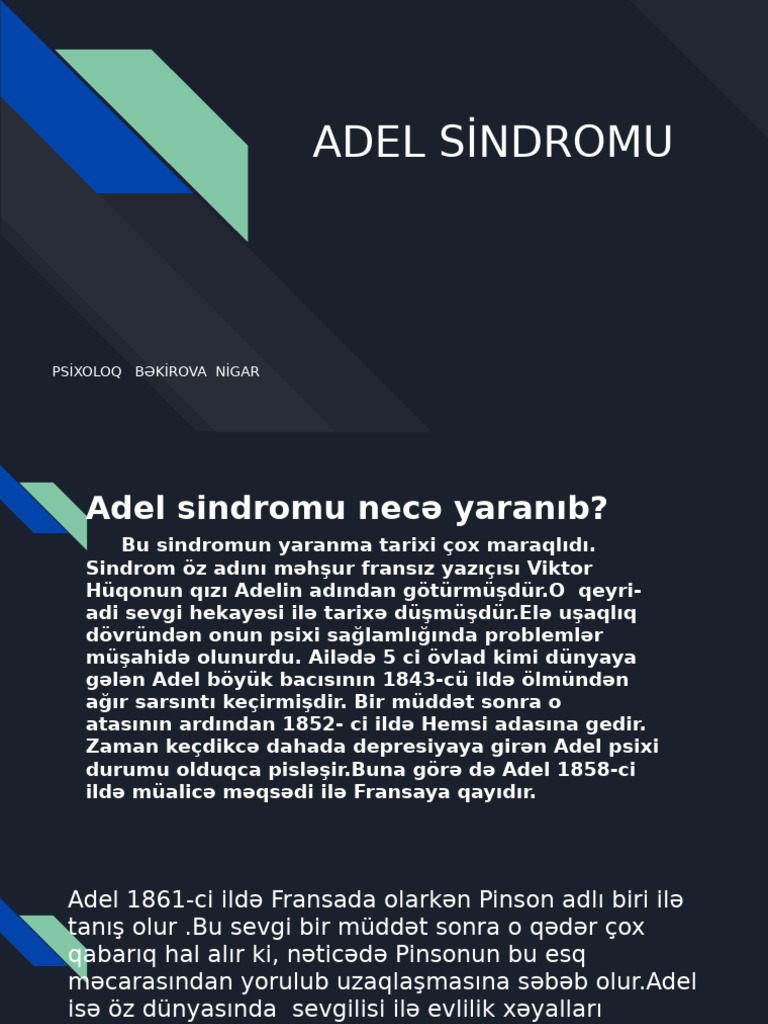 Adel Si̇ndromu | PDF