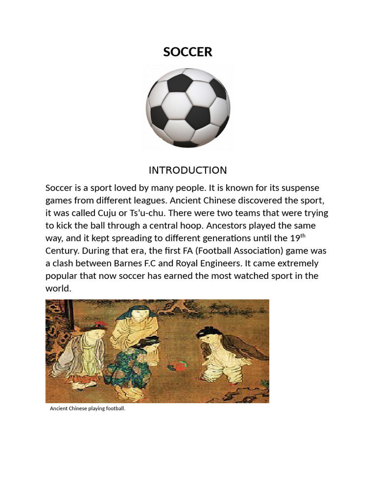 SOCCER | PDF | Sports & Recreation | Social Science