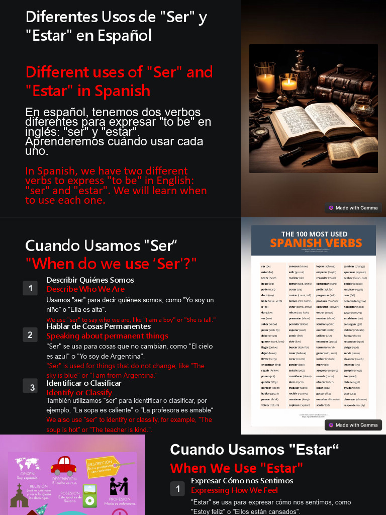 4 - Verbo Ser y Estar | PDF | Plural | Verbo
