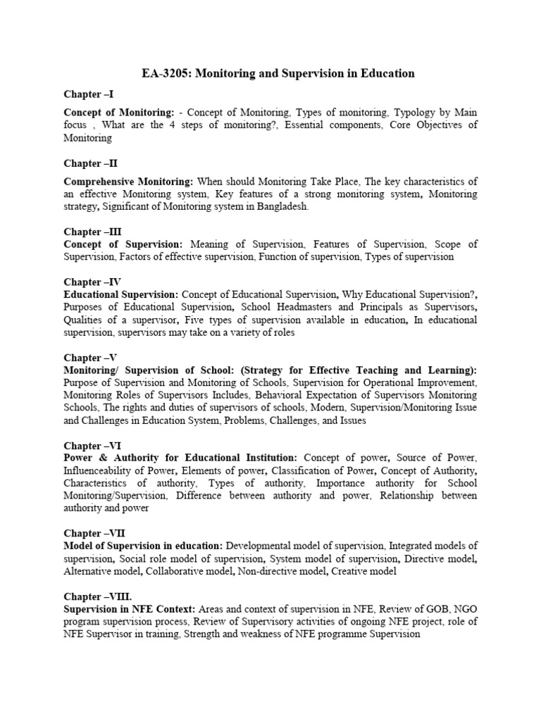 Curriculum Monitoring and Supervision Guide | PDF | Career & Growth