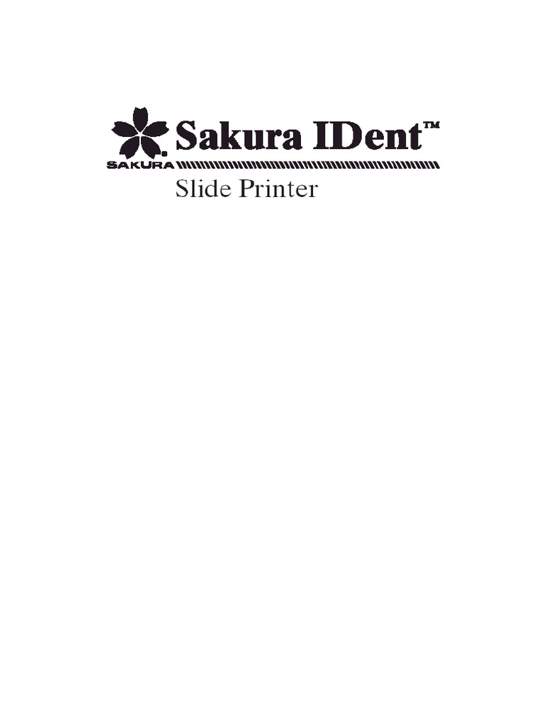 Ident Slide Printer | PDF | Computer Keyboard | Printer (Computing)