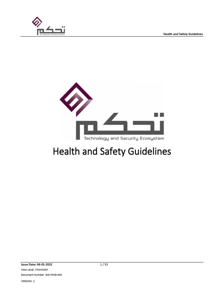 Health and Safety Guidelines V2.0 | PDF | Hyperthermia | Crane (Machine)