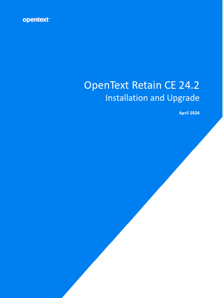 OPENTEXT 24.2 Install Upgrade | PDF | Databases | My Sql