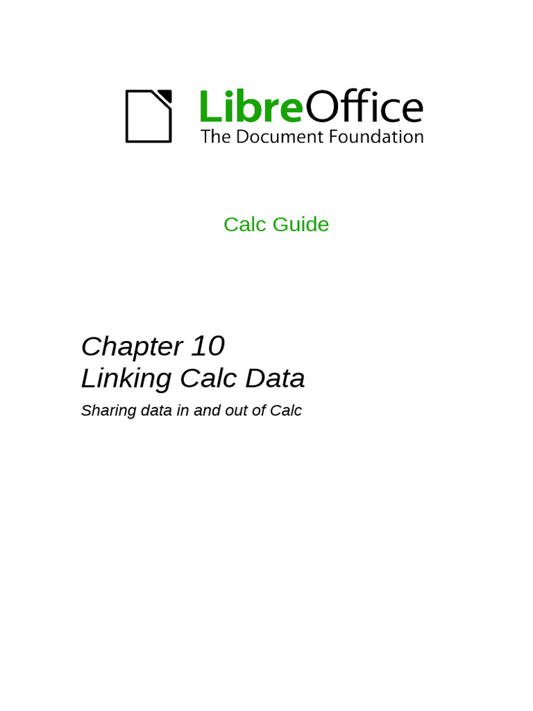 10-Linking Calc Data | PDF | Hyperlink | Spreadsheet