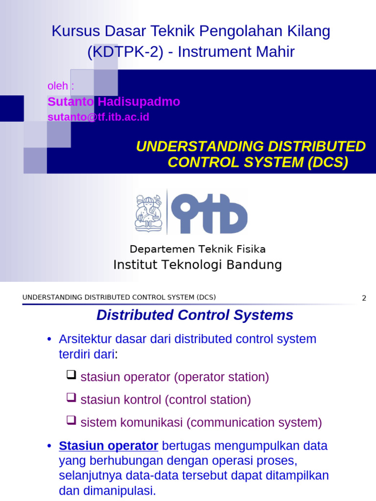 Memahami Sistem Kontrol Terdistribusi DCS | PDF
