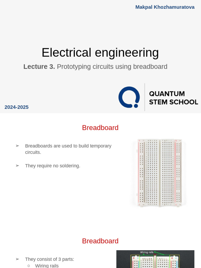 Lecture 3. Prototyping Circuits Using Breadboard | PDF | Bipolar ... Lecture 3. Prototyping Circuits Using Breadboard | PDF | Bipolar ...