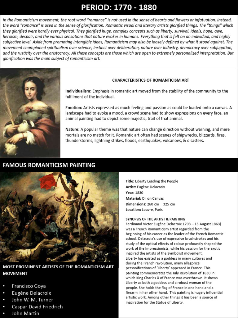 ROMANTICISM ART MOVEMENT | PDF | Romanticism