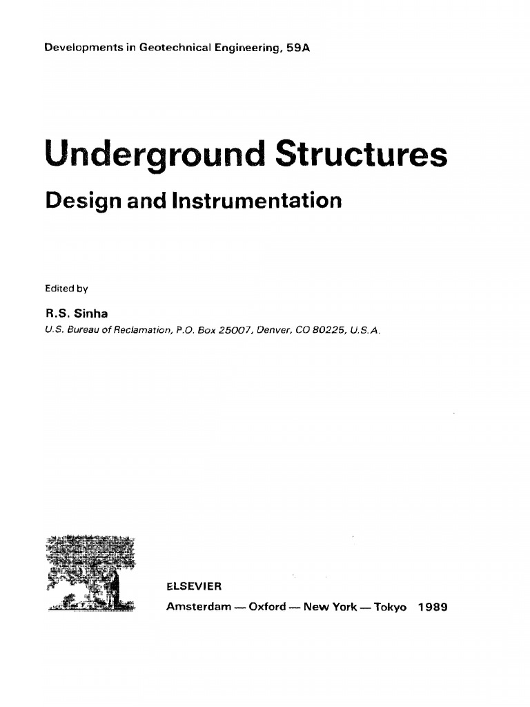 USBR - Sinha Underground - Structures - Design | PDF