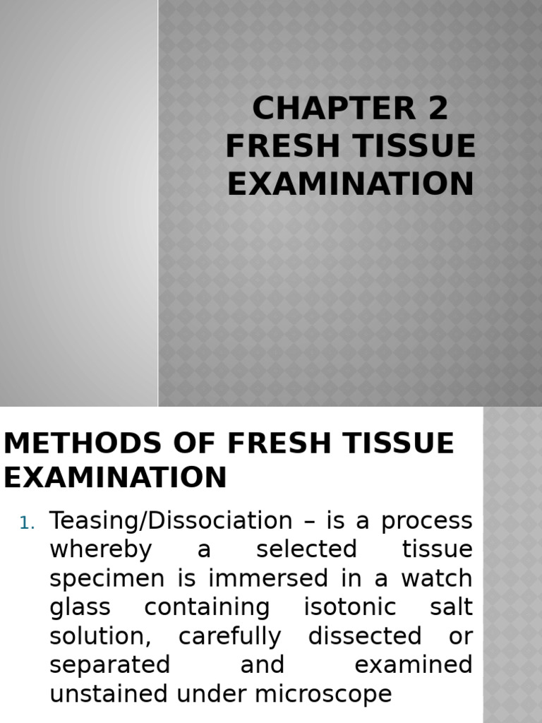 Chapter 2 - Fresh tissue examination | PDF