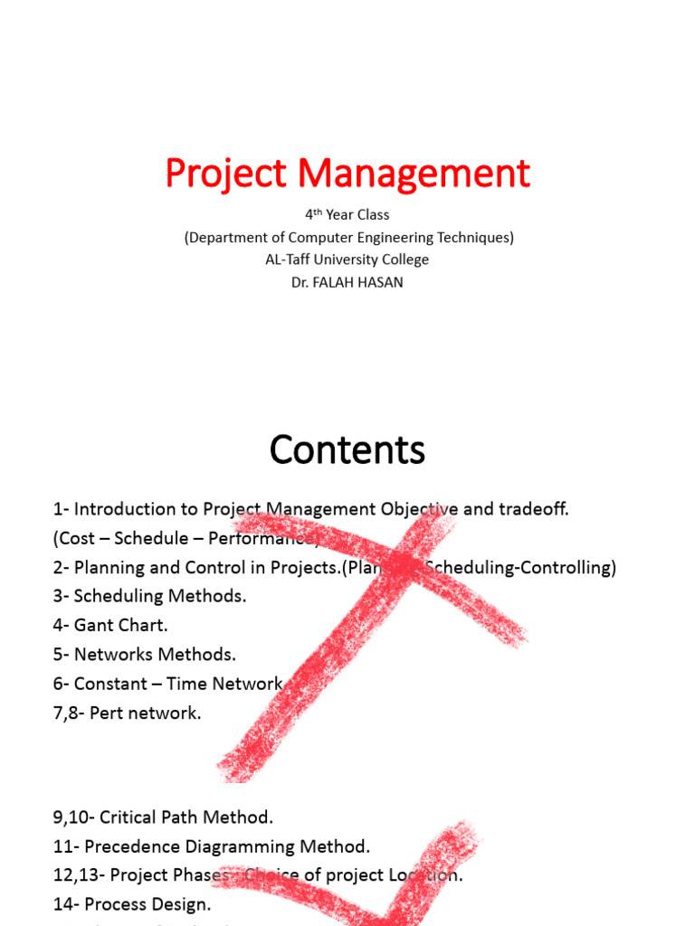 Project Management Lecture 1 Pdf Project Management Goal