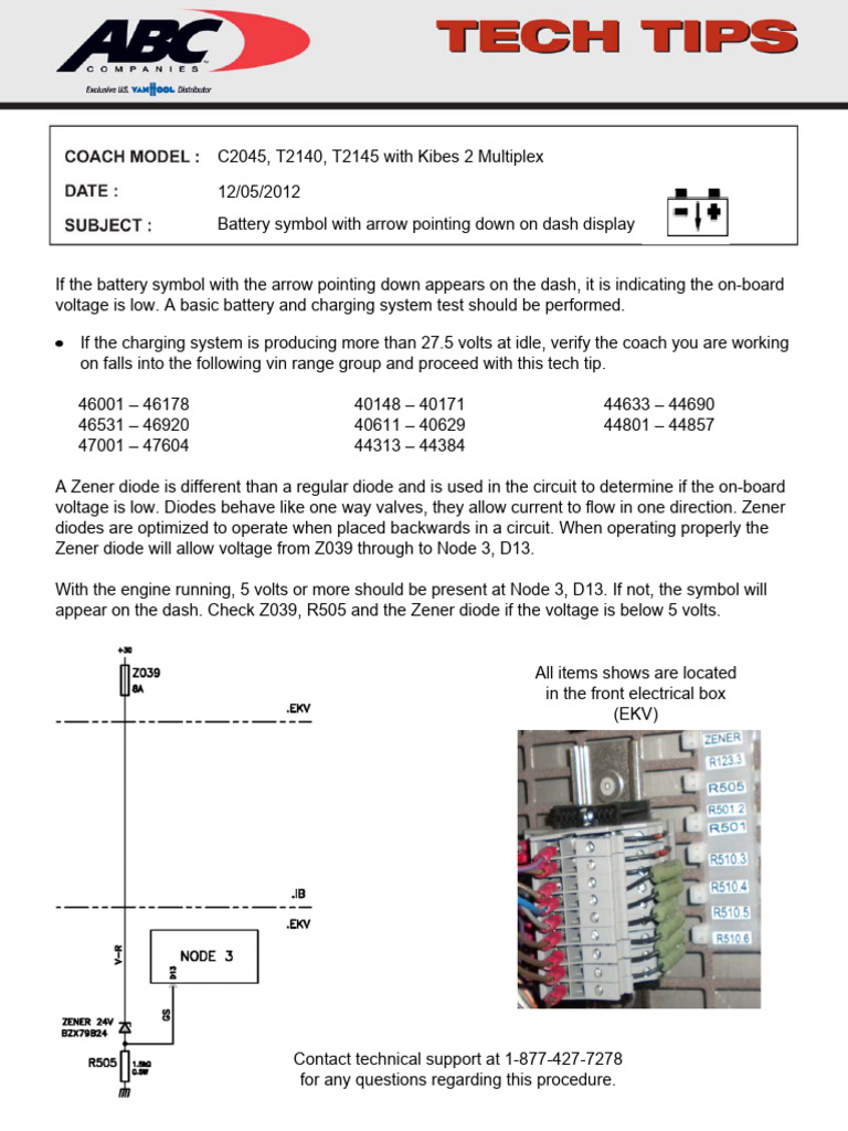 Battery Symbol With Arrow Pointing Down On Dash Display | PDF