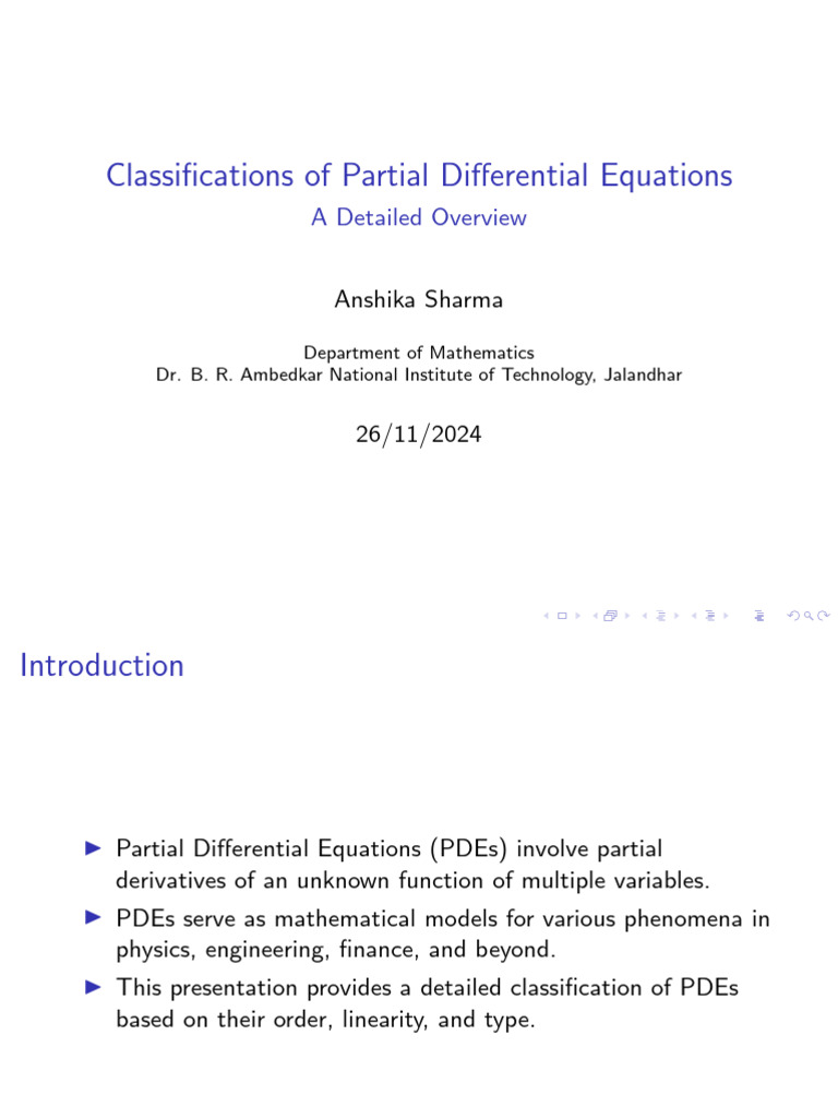 Proposal Nit | PDF | Partial Differential Equation | Differential Equations