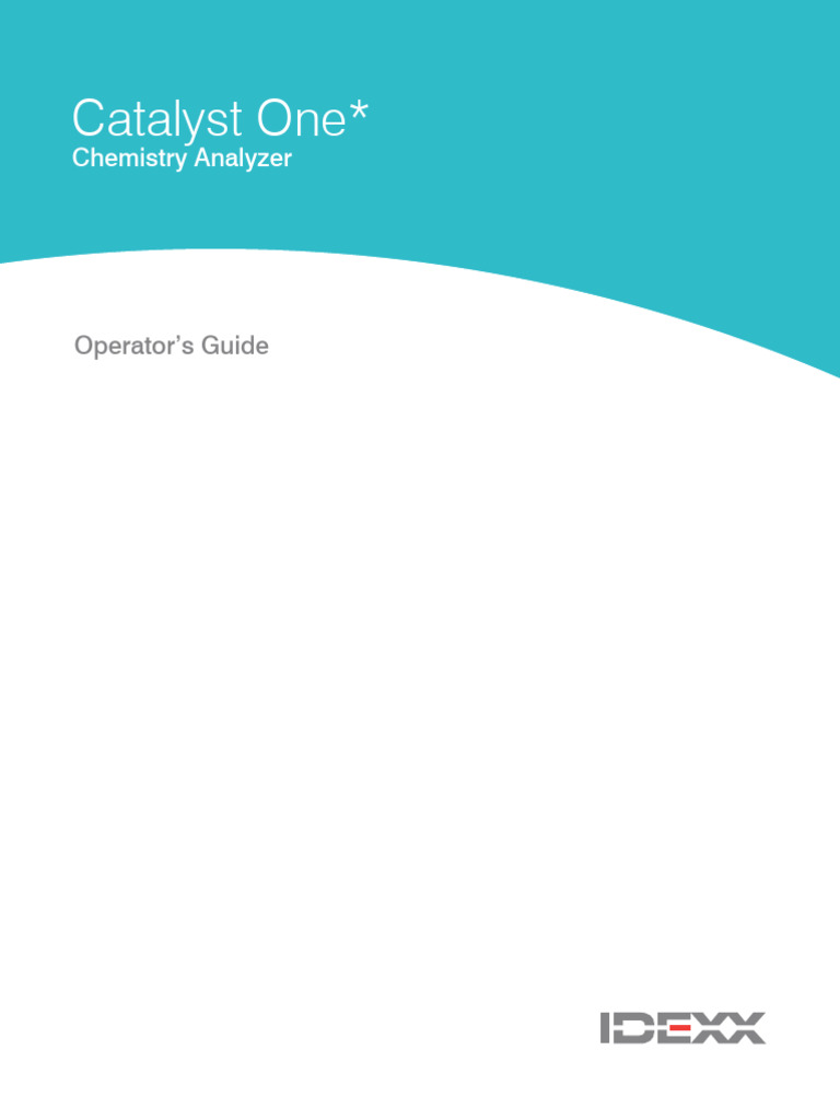 Catalyst One Operators Guide en | PDF | Concentration | Trademark