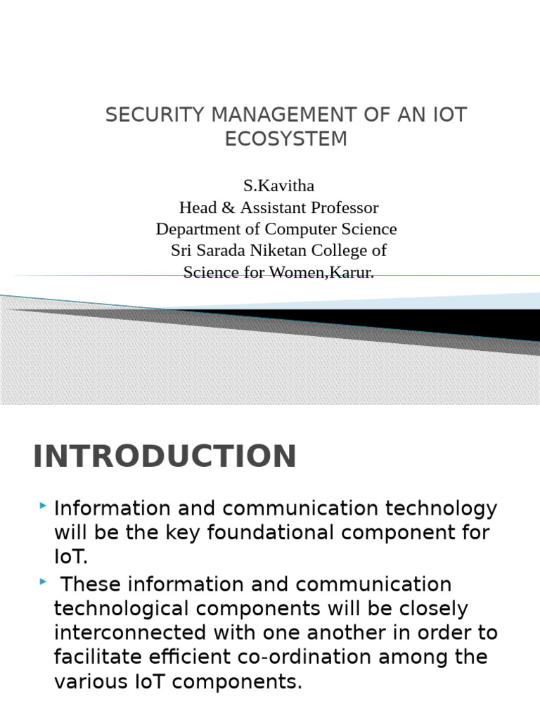 IoT Ecosystem Security Management Guide | PDF | Security | Computer Security