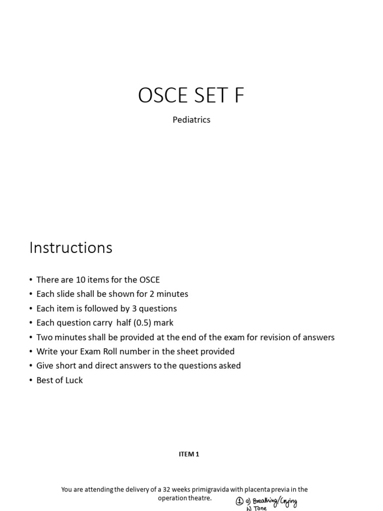 Osce F | PDF | Medicine | Causes Of Death