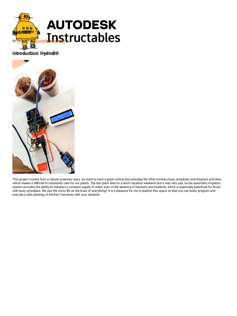 HydroBit - 9 Steps - Instructables | PDF | Irrigation | Computer Engineering